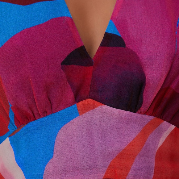 FARM Rio | Dresses | Farm Rio Watercolor Floral Blue Maxi Dress | Poshmark